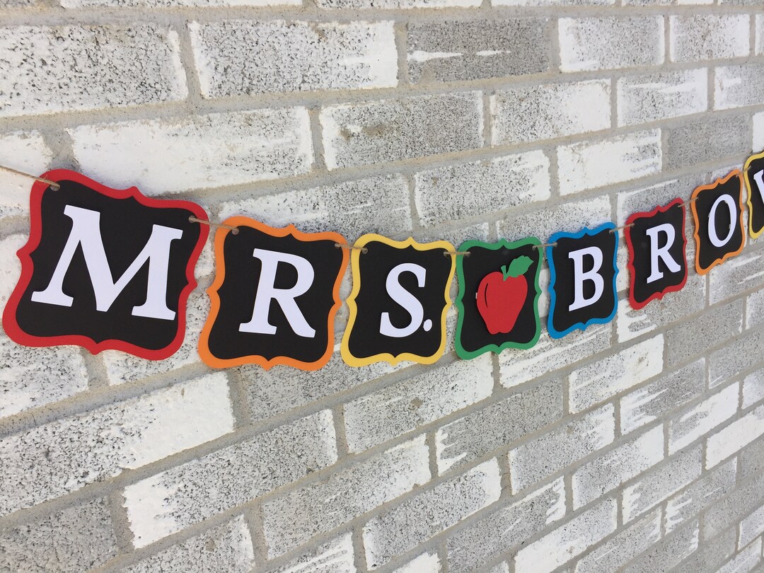Teacher Name Banner, Back to School Banner, Classroom Banner, Teacher ...