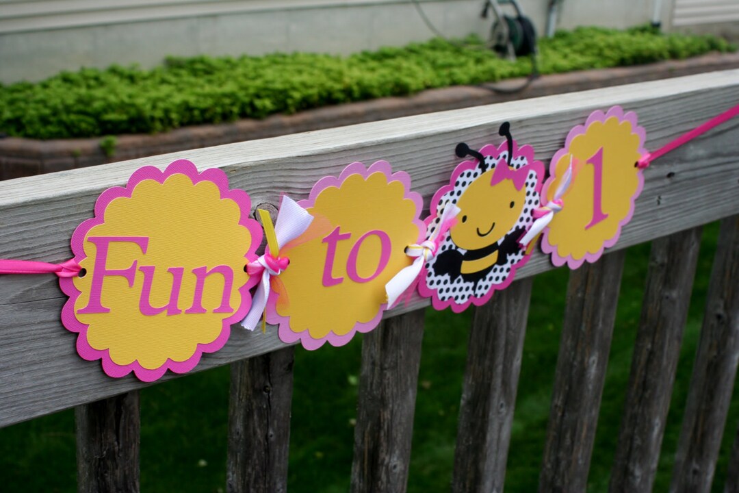Bee Banner, Fun to Bee 1 Banner, Fun to Bee One Banner, Bumblee I Am 1 ...