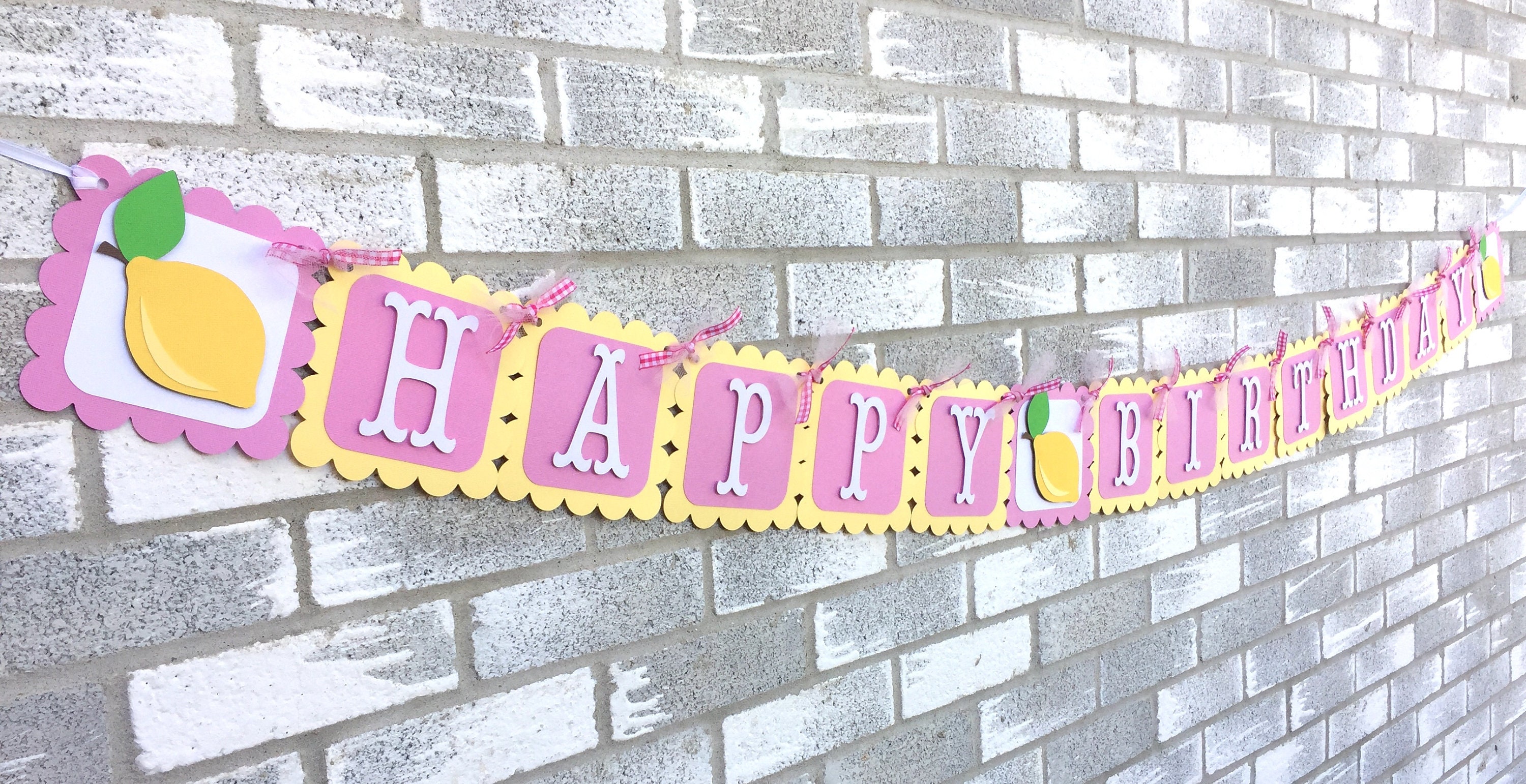 Lemonade Banner Lemon Birthday Banner Pink Lemonade Banner - Etsy