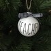 Rae Dunn Inspired Teacher Ornaments, Black White Checkered Ornaments ...