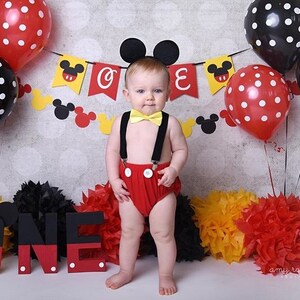 ONE Mickey Mouse Banner, Mickey Mouse ONE Banner, Mickey Mouse Birthday ...