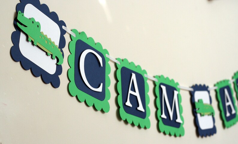 Alligator Name Banner Alligator Banner Alligator Birthday - Etsy