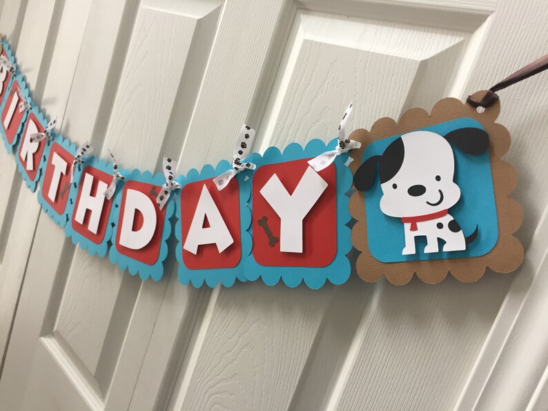 Dog Banner Dog Birthday Banner Puppy Banner Puppy Happy - Etsy