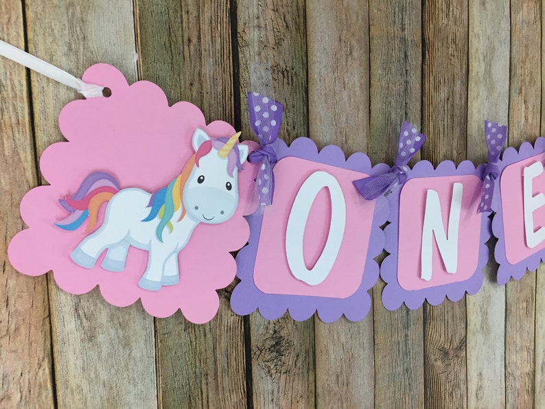 Unicorn Banner Unicorn ONE Banner Unicorn Highchair Banner - Etsy