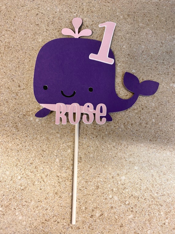Whale Cake topper, Whale smash cake topper, nautical cake topper, whale ...