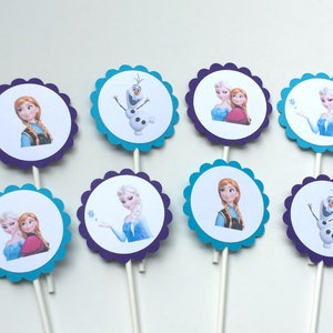 FROZEN Cupcake Toppers Frozen Toppers Frozen Birthday - Etsy