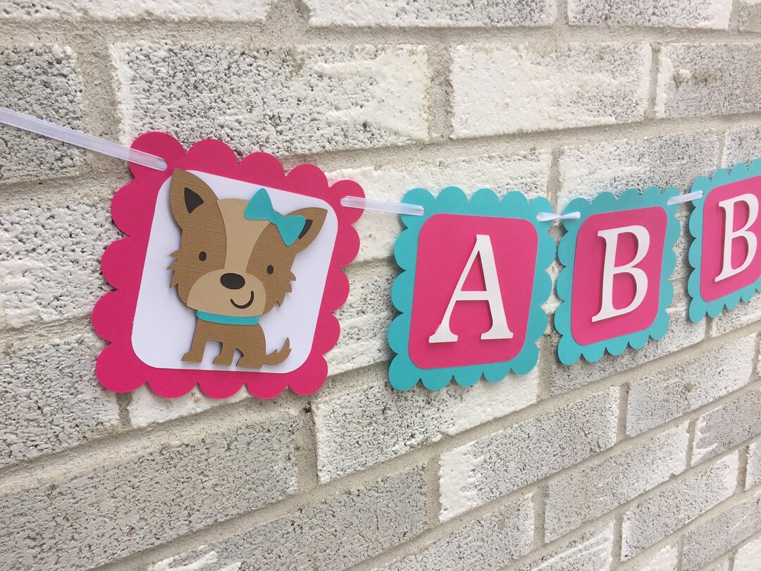 Dog Banner, Dog Birthday Banner, Puppy Banner, Puppy Happy Birthday ...