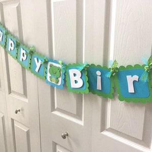 Frog Banner, Frog Birthday Banner, Frog Happy Birthday Banner, Frog ...