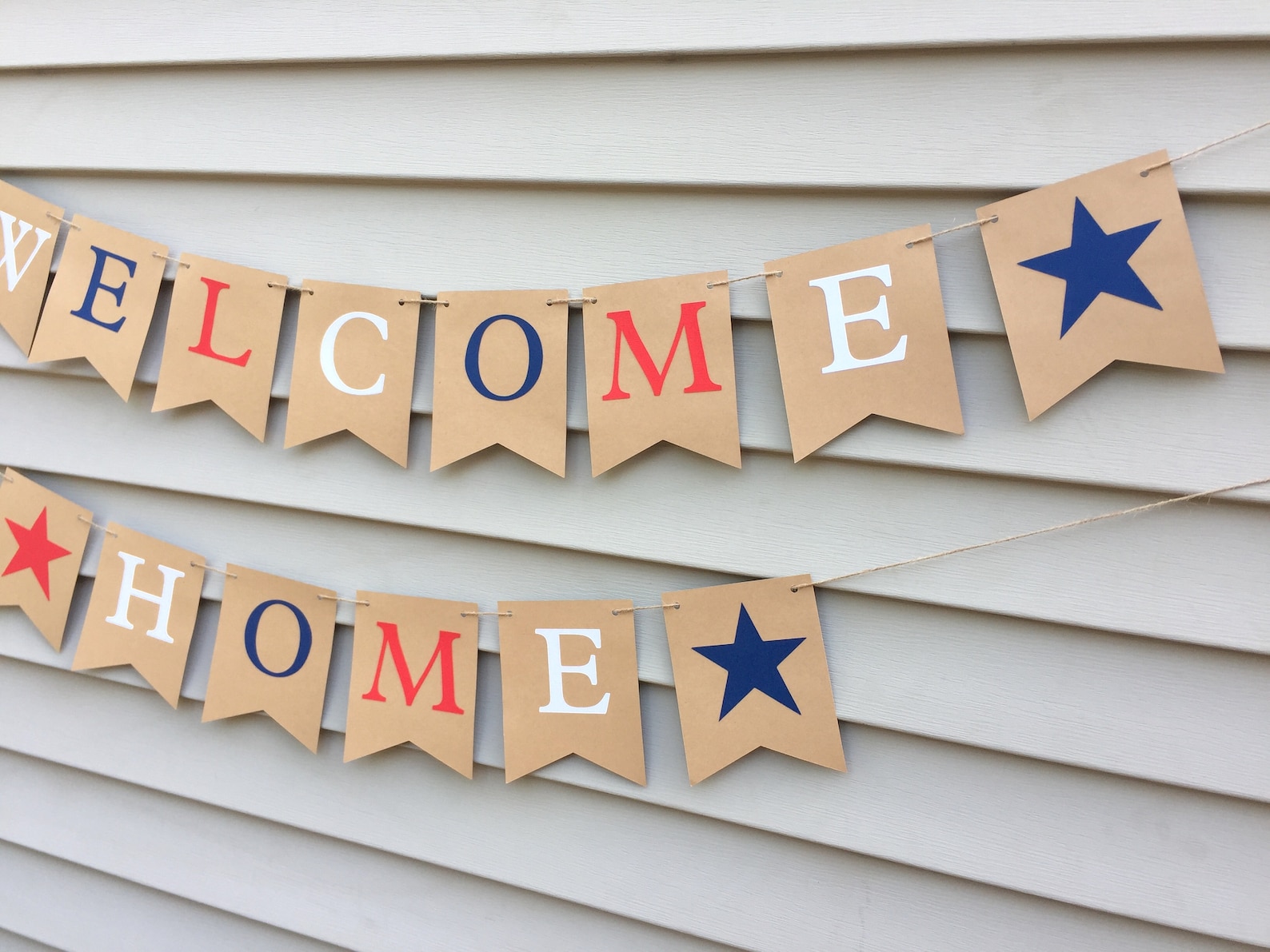 Welcome Home Banner, Red White and Blue Banner, Military Welcome Home ...