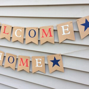Welcome Home Banner, Red White and Blue Banner, Military Welcome Home ...