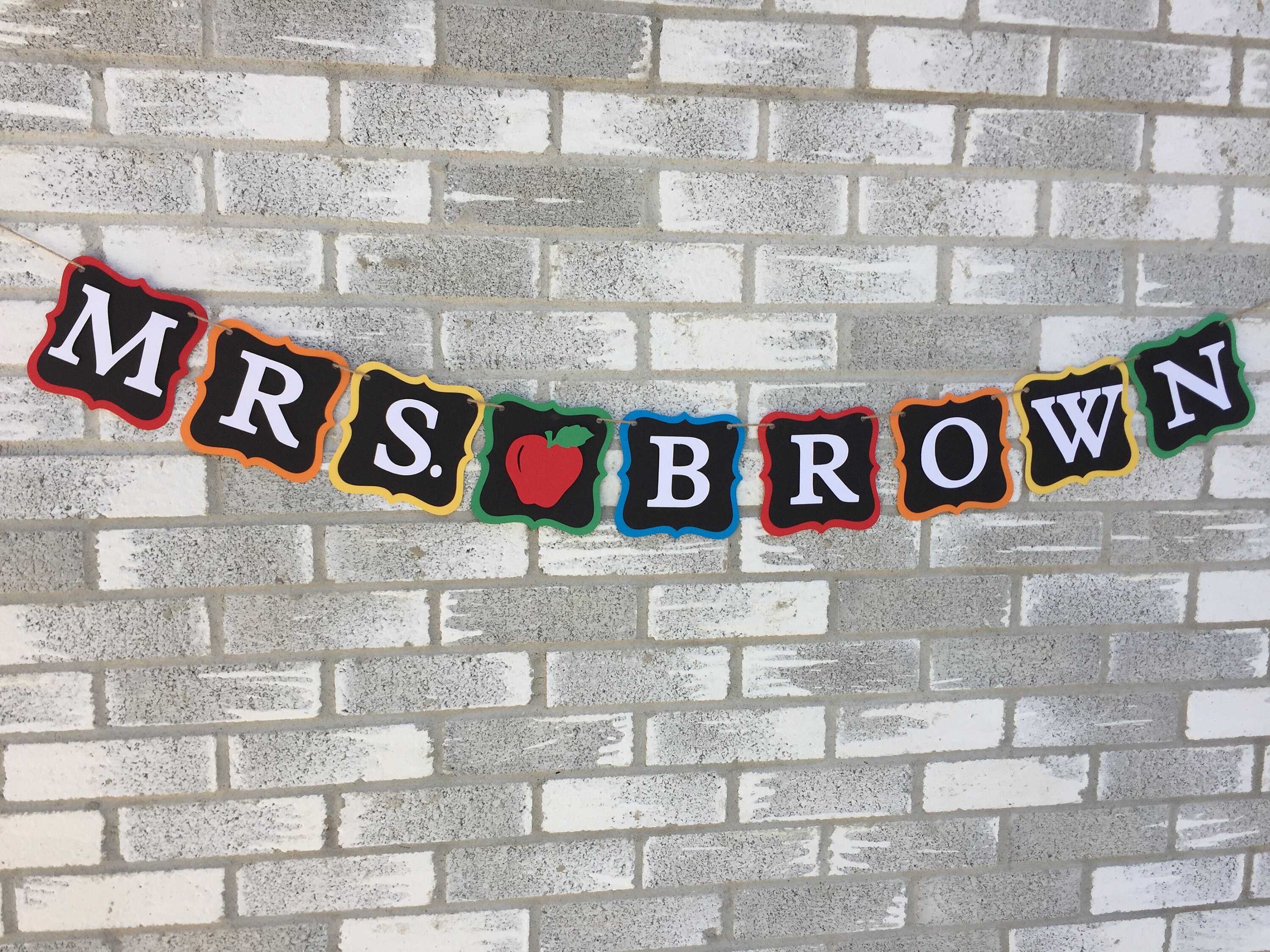 Teacher Name Banner Back to School Banner Classroom Banner | Etsy