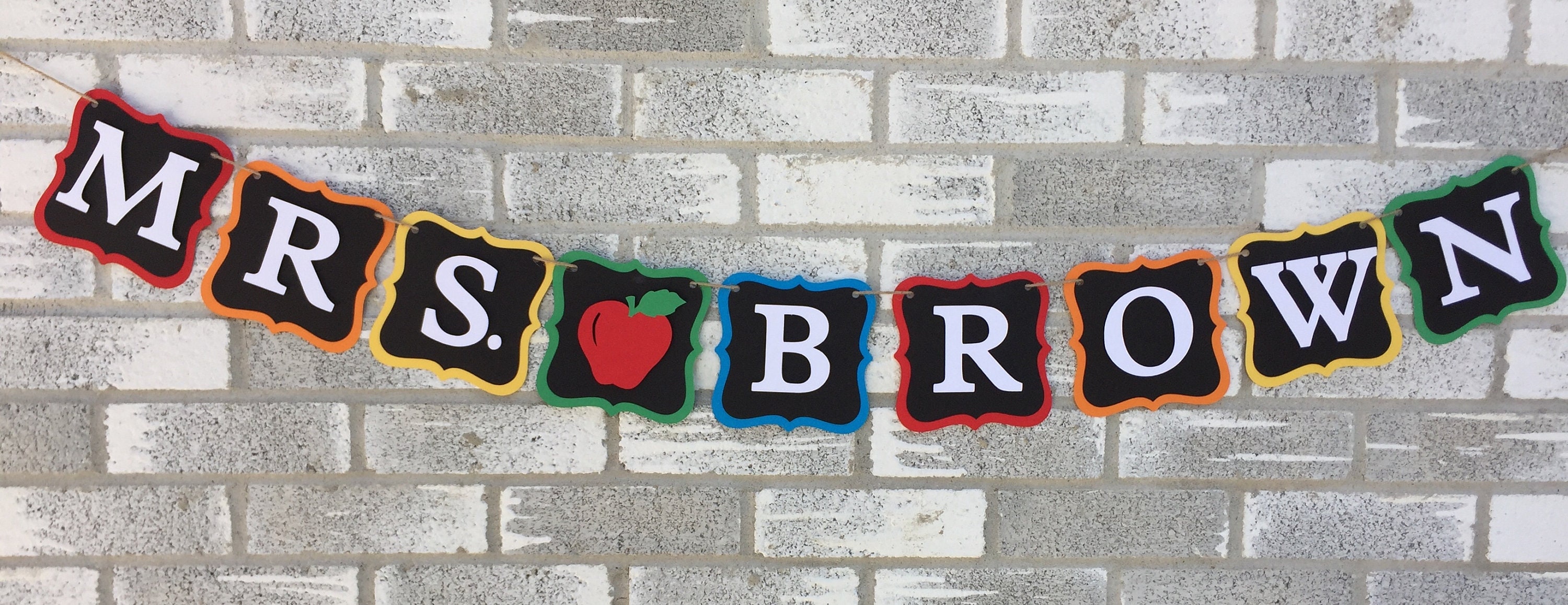 Teacher Name Banner Back to School Banner Classroom Banner | Etsy