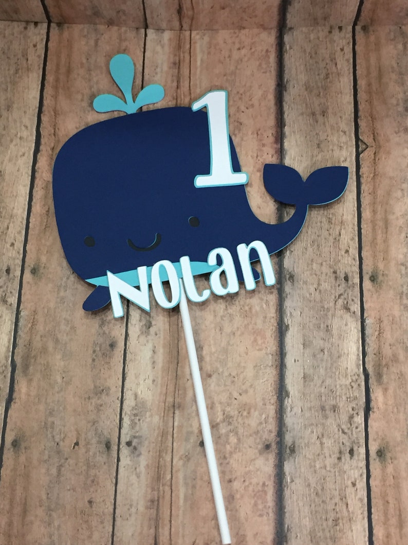 Whale Cake Topper Whale Smash Cake Topper Nautical Cake - Etsy