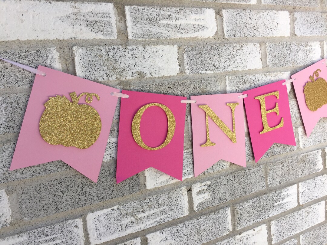 Pumpkin ONE Banner, First Birthday, Photo Prop, Fall Banner, Pumpkin ...