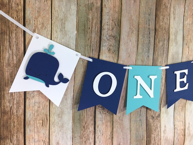 ONE Whale High Chair Banner Whale Banner Whale First | Etsy