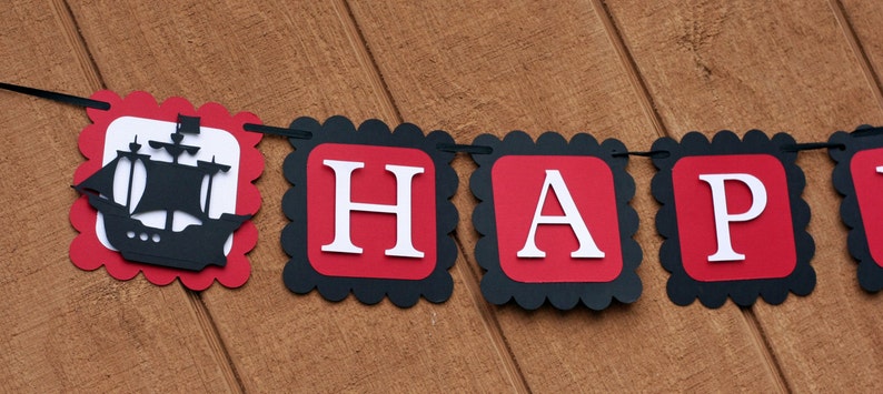 Pirate Birthday Banner Pirate Ship Birthday Banner Pirate - Etsy