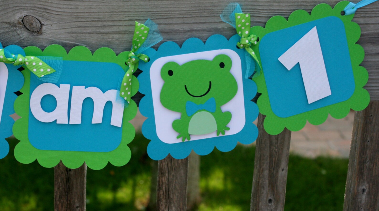Frog I Am 1 Highchair Banner Frog Birthday Decorations Frog - Etsy