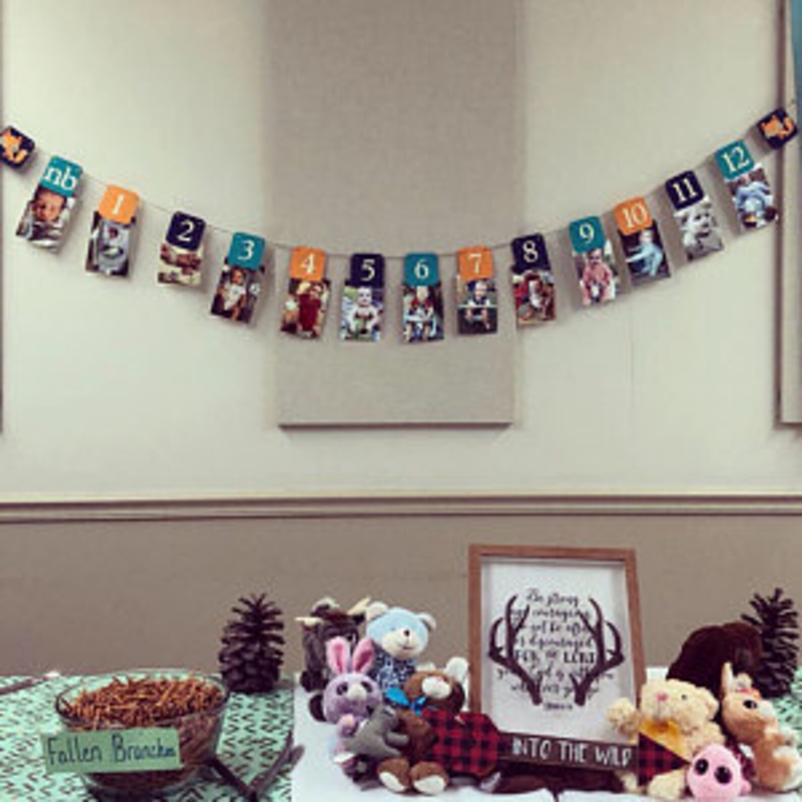 Woodland Banner, Woodland Photo Banner, Fox First Year Photo Banner ...