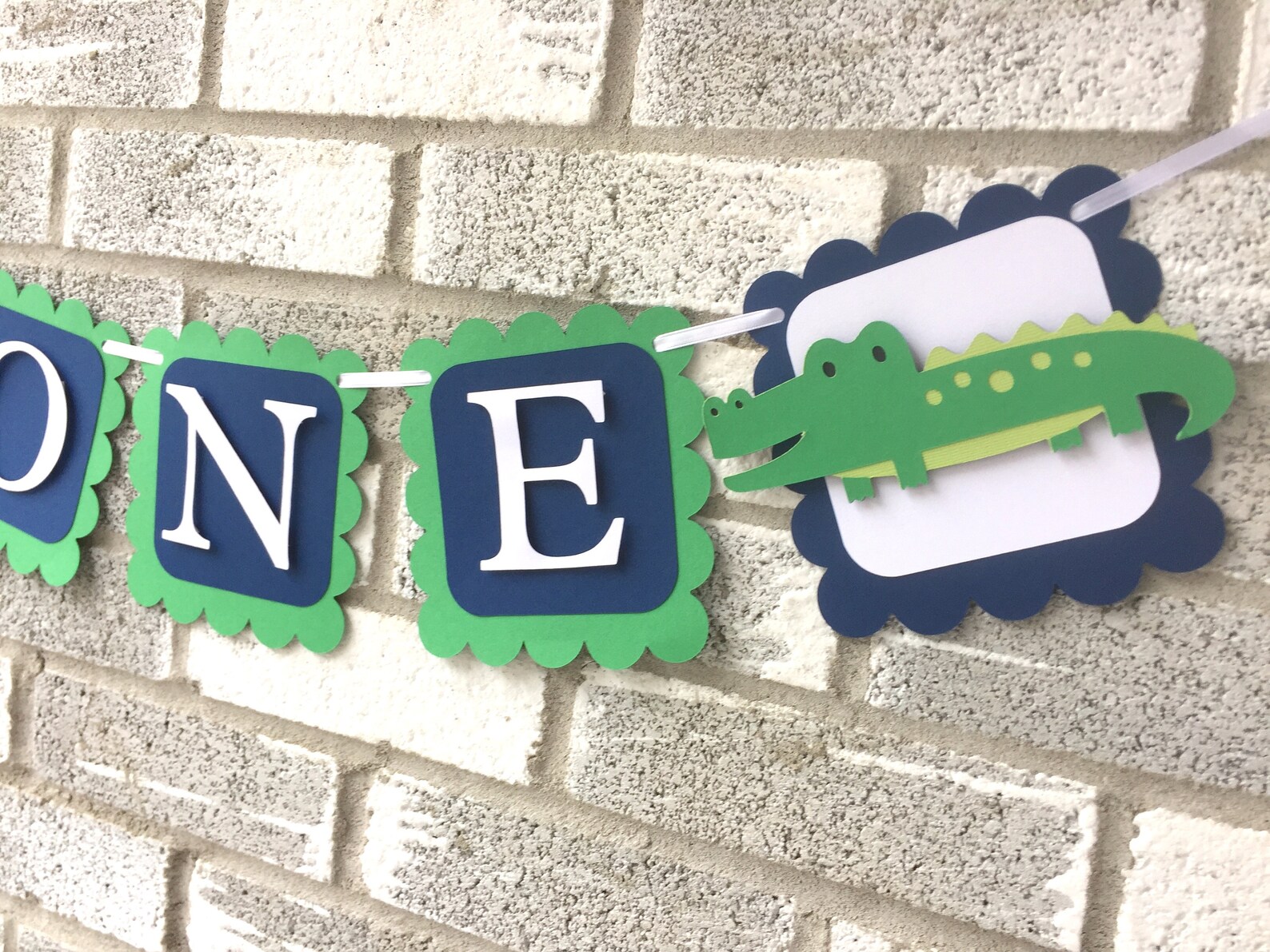 Alligator Banner, Alligator ONE Banner, Alligator Birthday Decoration ...