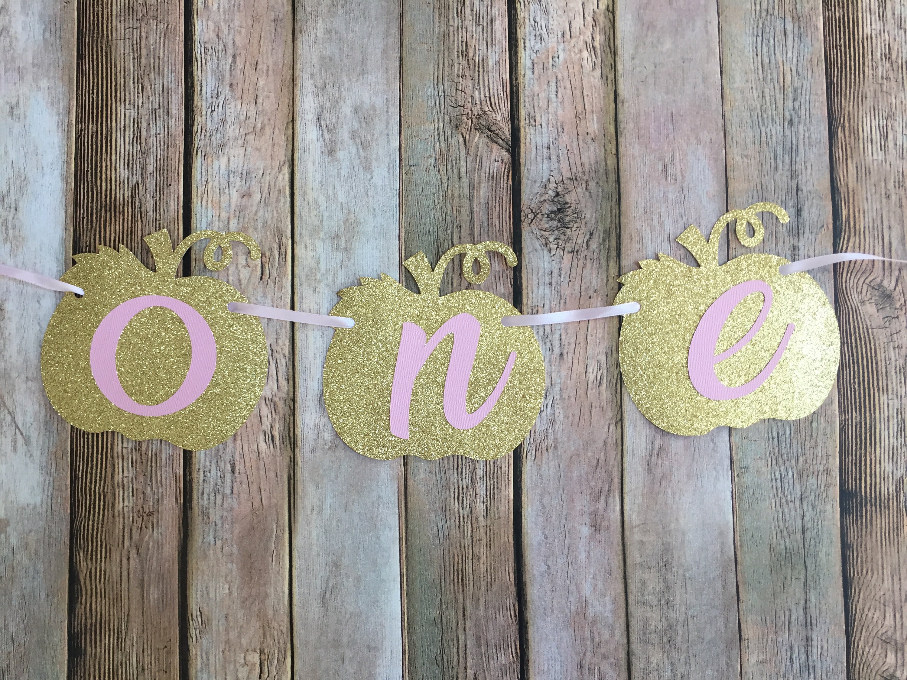 Pumpkin First Birthday Boy Banner First Birthday Banner Blue High Chair ...