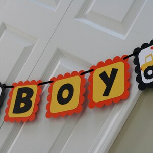 Construction Its a Boy Banner, Construction Baby Shower Banner, Dump ...