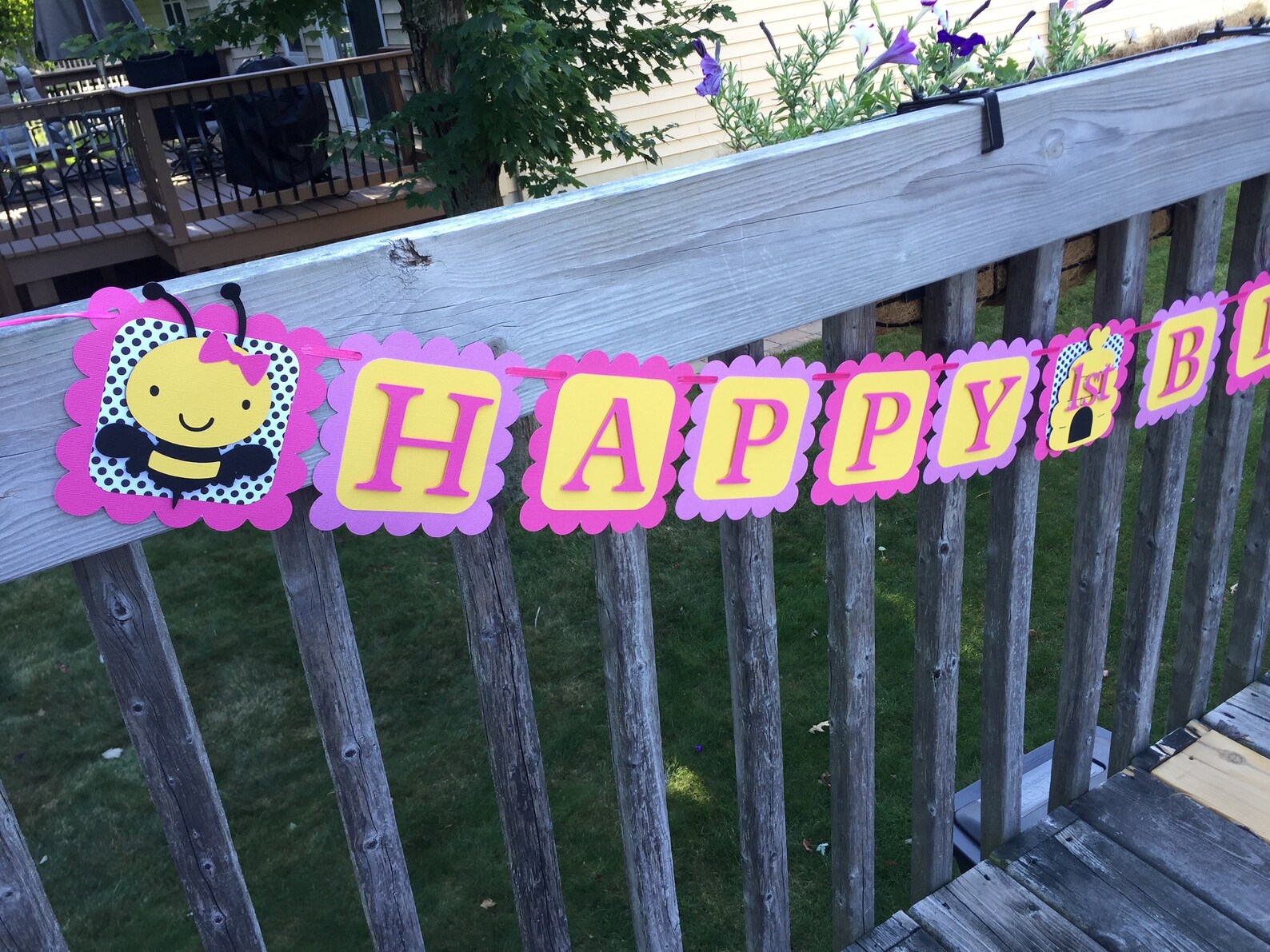 Bee Birthday Banner Bumble Bee Banner Girly Bee Banner Bee - Etsy