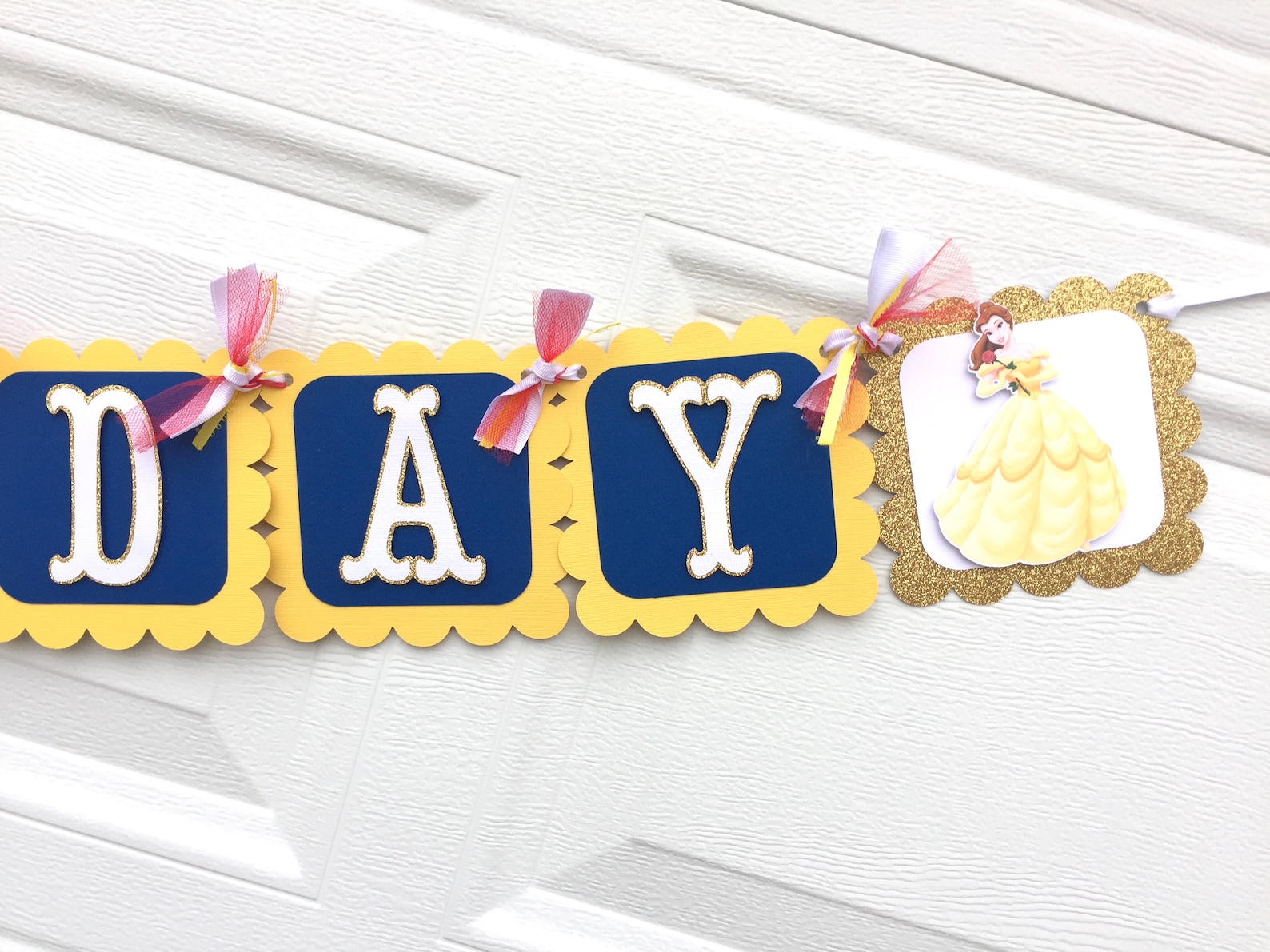 Belle Birthday Banner Beauty and the Beast Banner Belle - Etsy