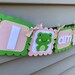 Girly Pink and Green Frog Highchair Banner, Frog I Am 1 Banner, Frog ...