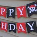 Pirate Birthday Banner, Pirate Happy Birthday Banner, Pirate Birthday ...