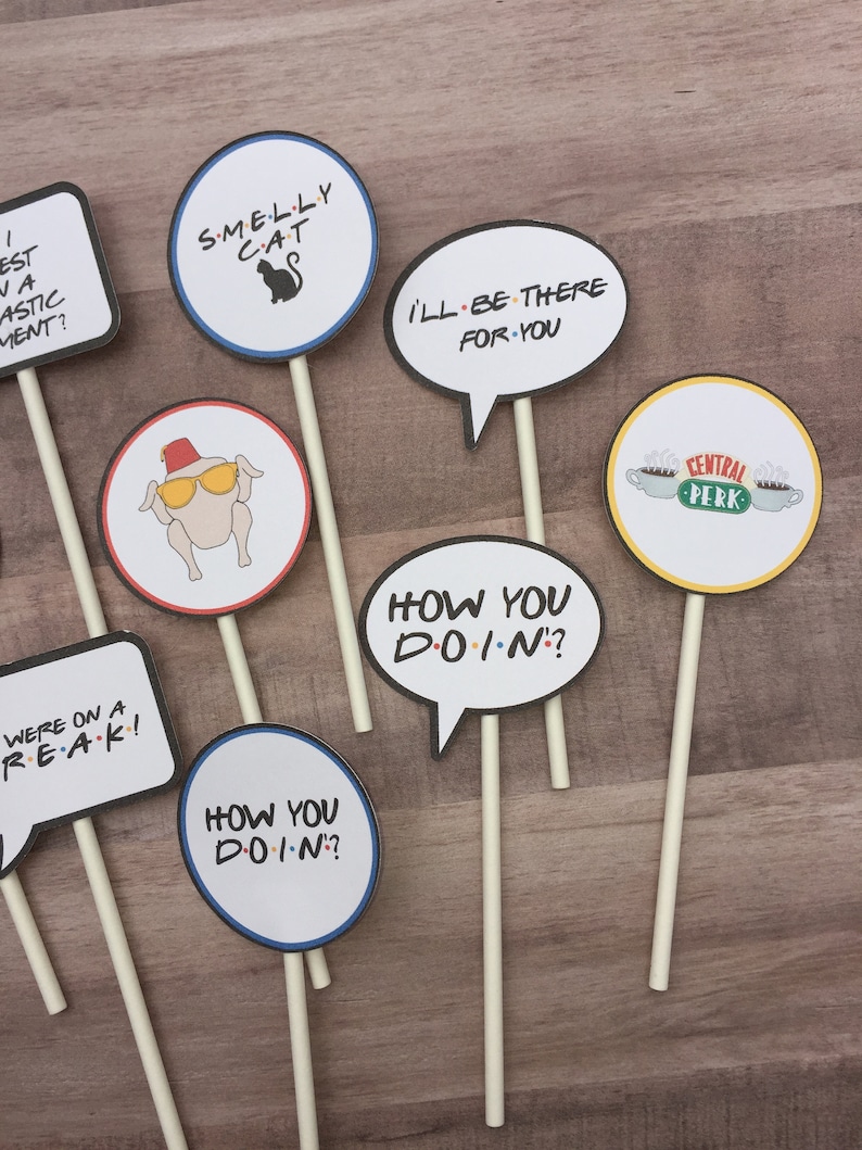 Friends Theme Cupcake Toppers Friends TV Show Cupcake - Etsy