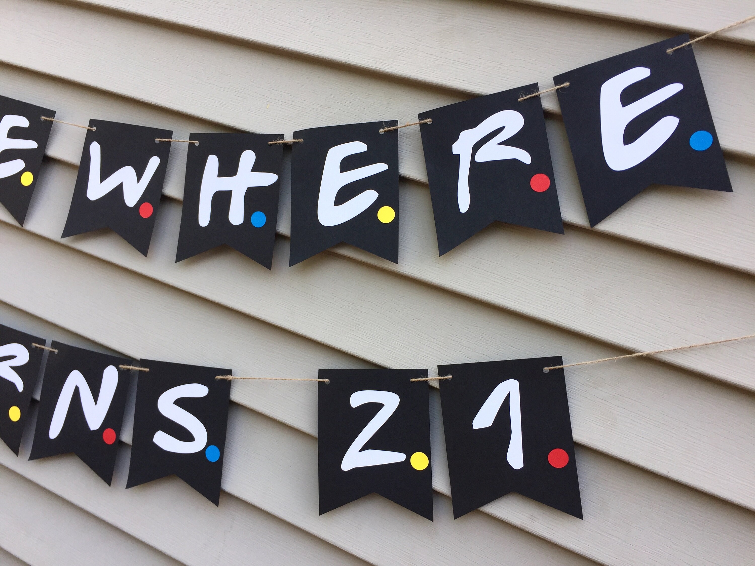 Friends Theme Banner Friends TV Show Party Banner Friends | Etsy