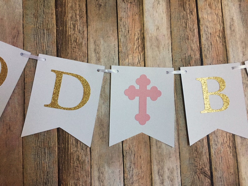 BAPTISM Banner First Communion Banner God Bless Banner | Etsy