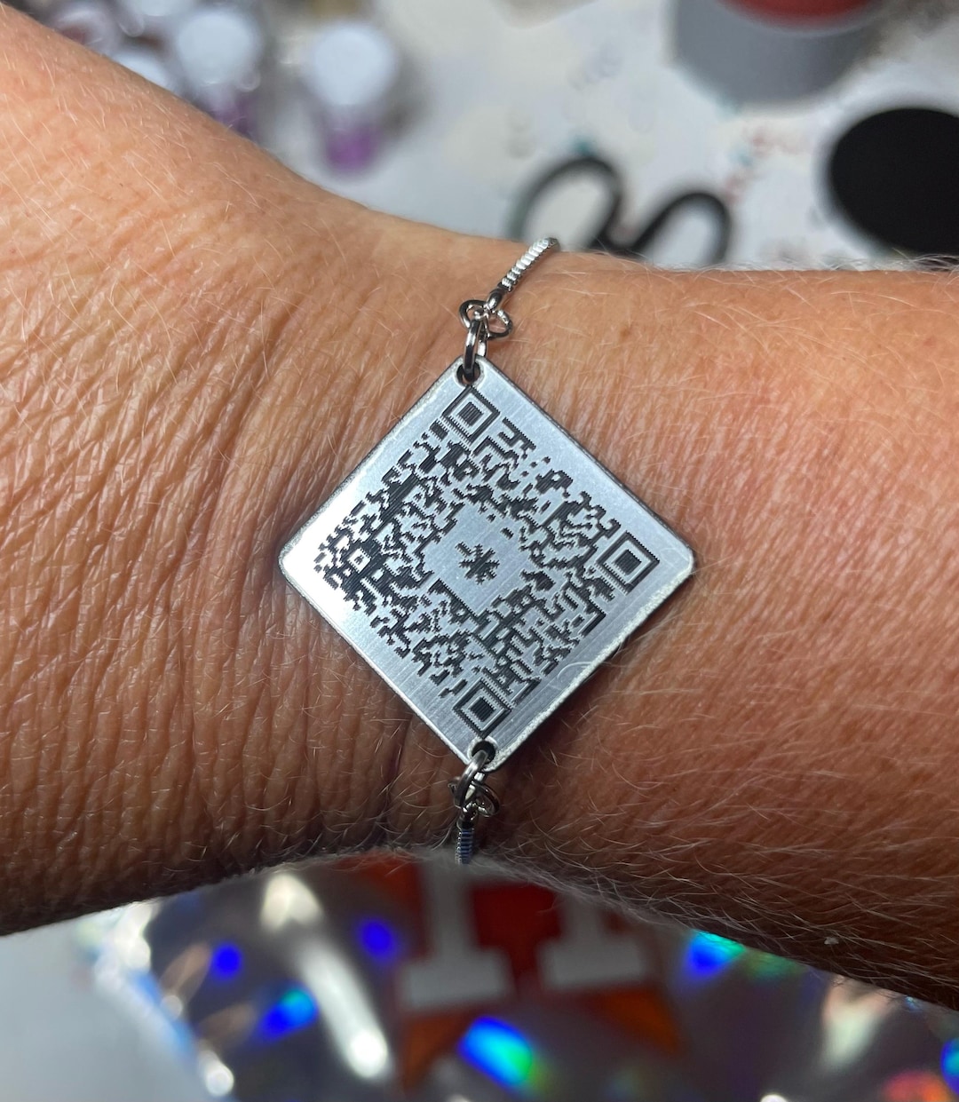 QR Code Bracelet for Business Marketing - Etsy