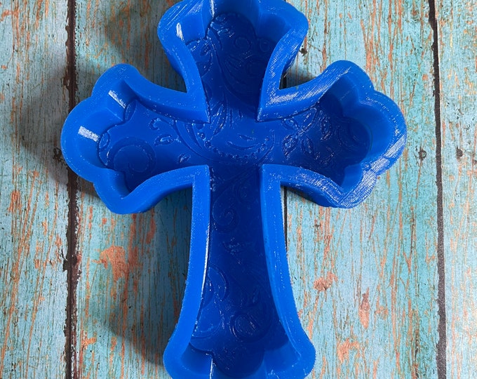 Leather Tooled Cross Freshie Mold - Etsy