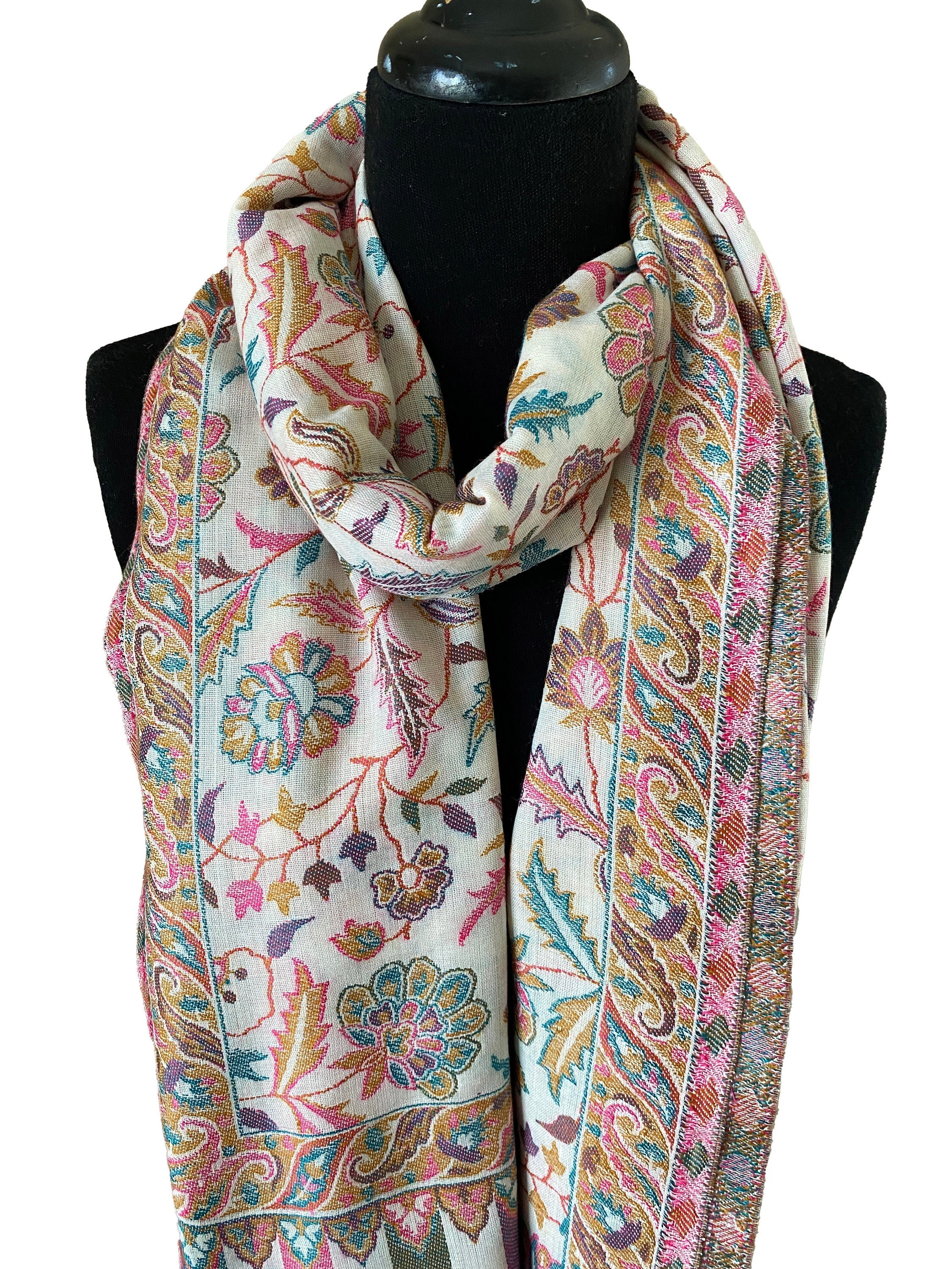 Kashmiri Kani Stole Warm Wedding Shawl for Men & Women, Bridesmaid ...