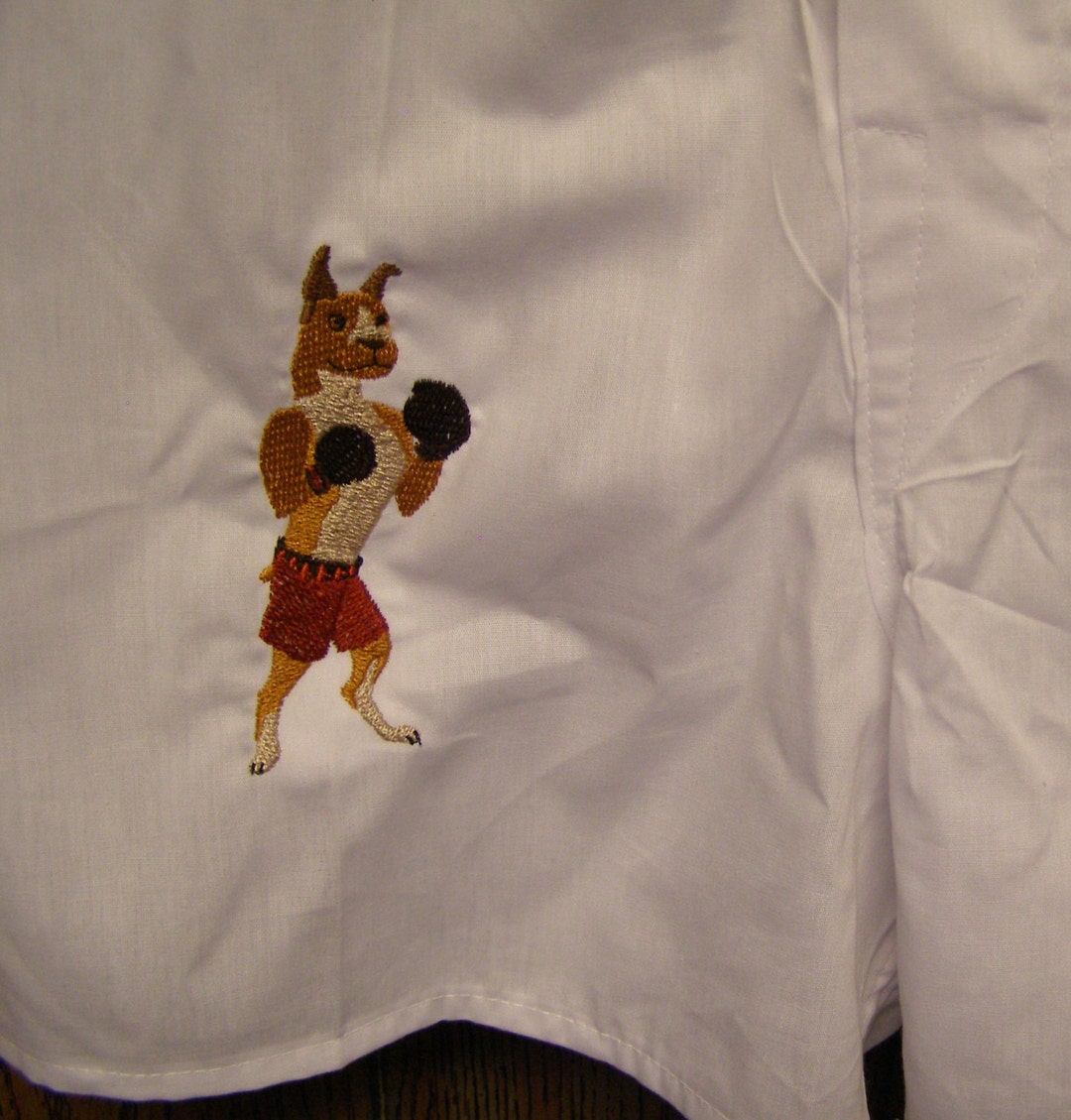 Embroidered Boxer Shorts: Boxer Dog Boxing Gift - Etsy