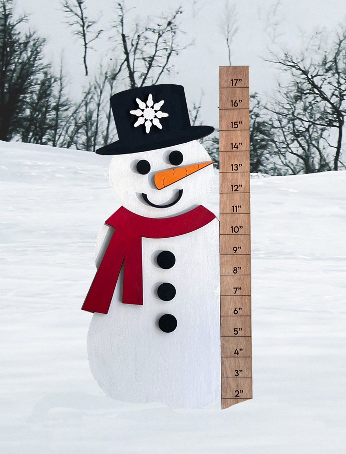DIY Snowman Snow Measuring Paint Kit Let It Snow Snowman - Etsy