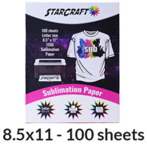 Starcraft Sublimation Paper, 8.5x11 Paper, Craft, Iron On, High Quality ...