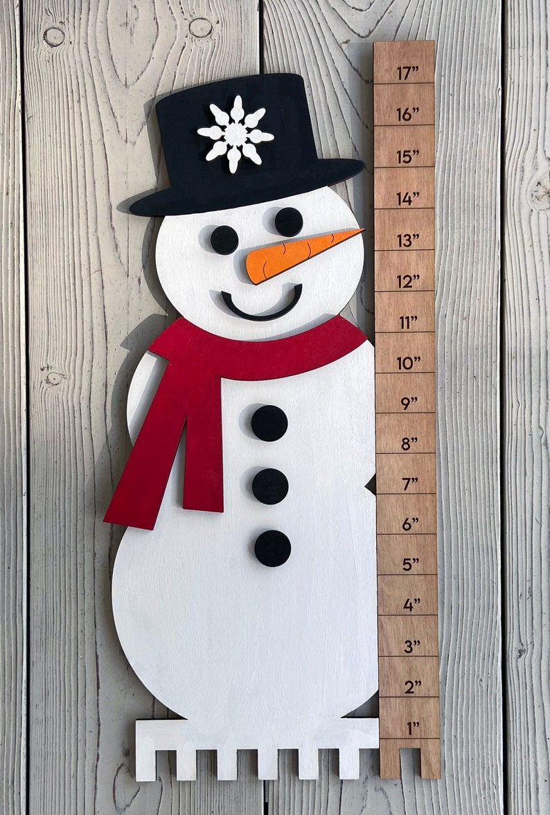 DIY Snowman Snow Measuring Paint Kit Let It Snow Snowman - Etsy