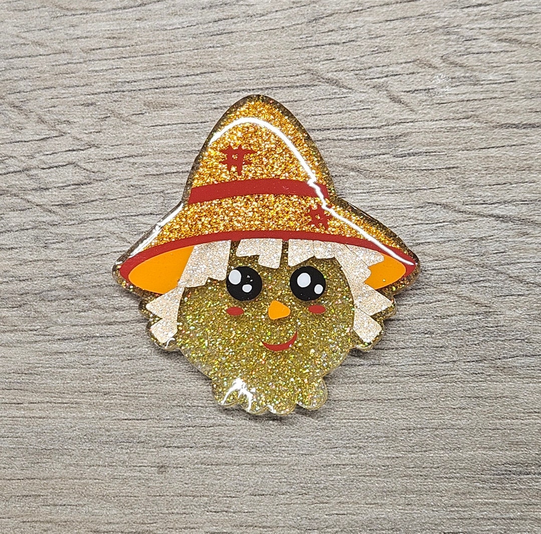 Scarecrow Badge Reel, Fall, Harvest, ID Badge, Cute Scarecrow Face ...