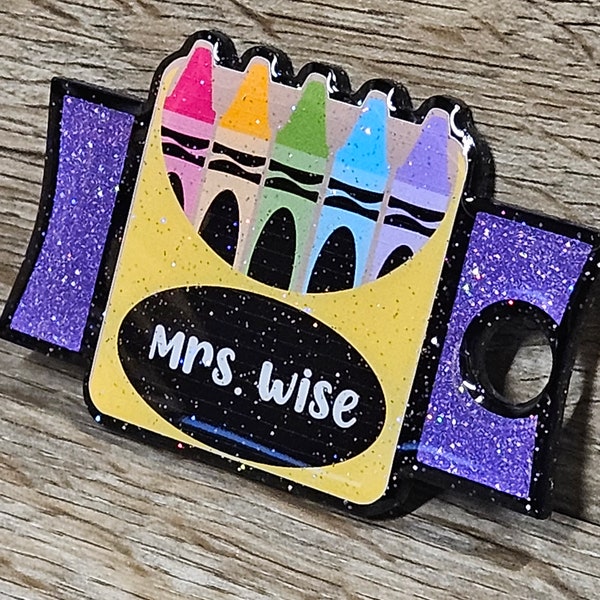 Crayon Box Name Tag - Etsy