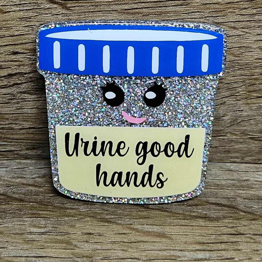 Specimen Cup Badge Reel, Urine, Lab Tech, Urology, Urine Sample,custom ...