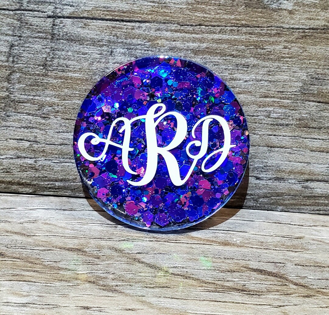 Circle Monogram Badge Reel Custom - Etsy