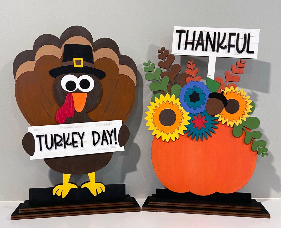 DIY Thanksgiving Paint Kit, Holiday Decor, Fall, Thanksgiving, Turkey ...
