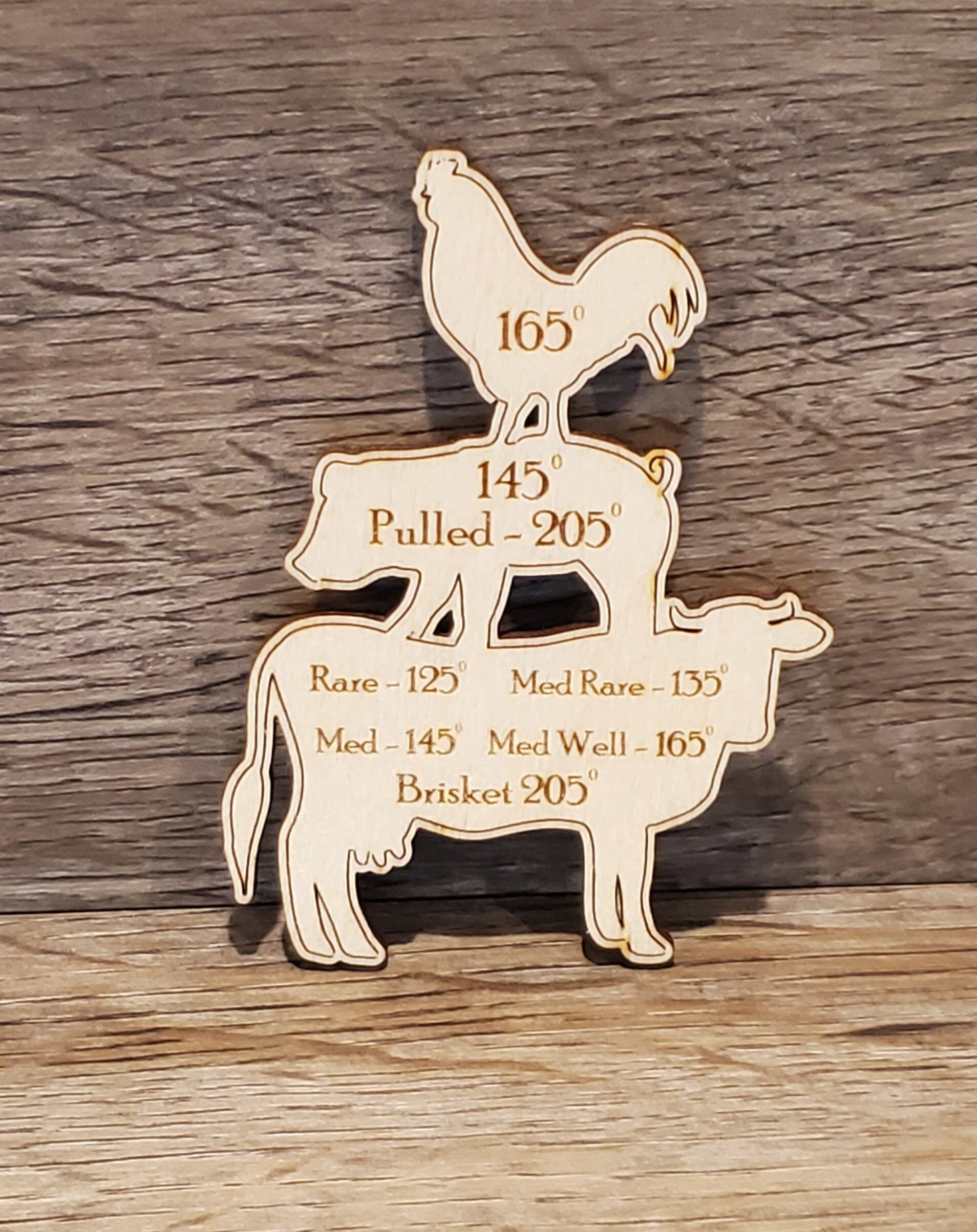 Kitchen Décor Magnet For Cooking Temperatures Cooking Magnet Rustic ...