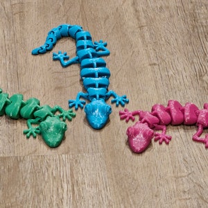 3D Small Articulated Lizard, Fidget Toy, Sensory, Articulated Toys ...