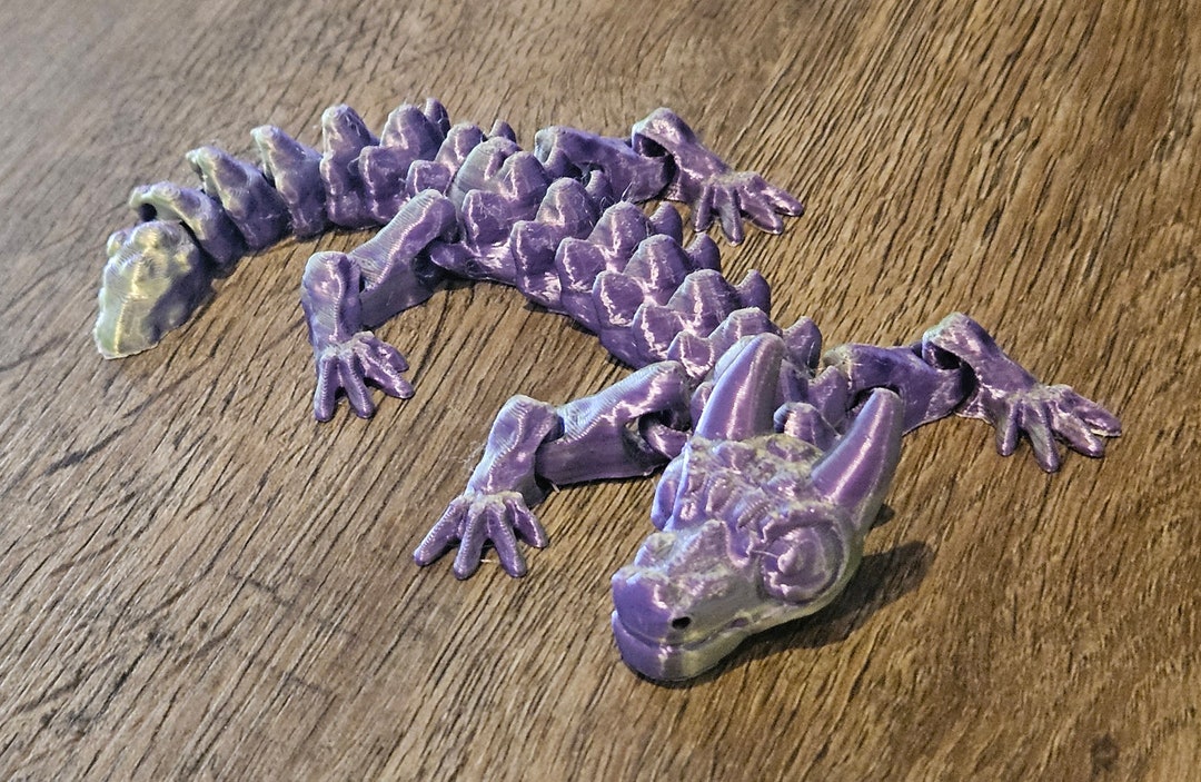 3D Small Articulated Baby Bull Dragon, Fidget Toy, Sensory, Articulated ...
