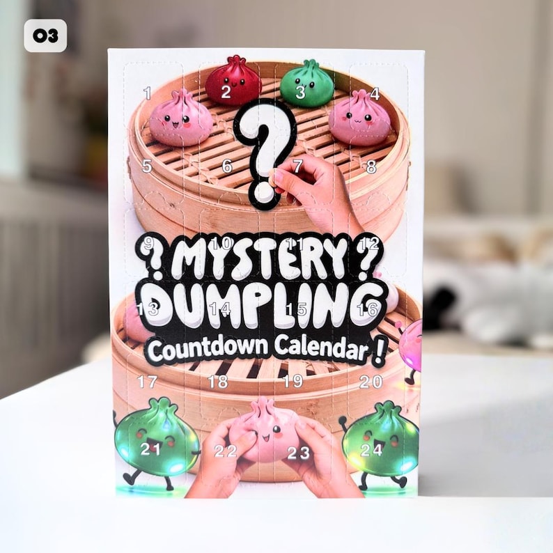Sensory Toy Advent Calendar - 24 Mystery Squishies, Kawaii Fidget ...