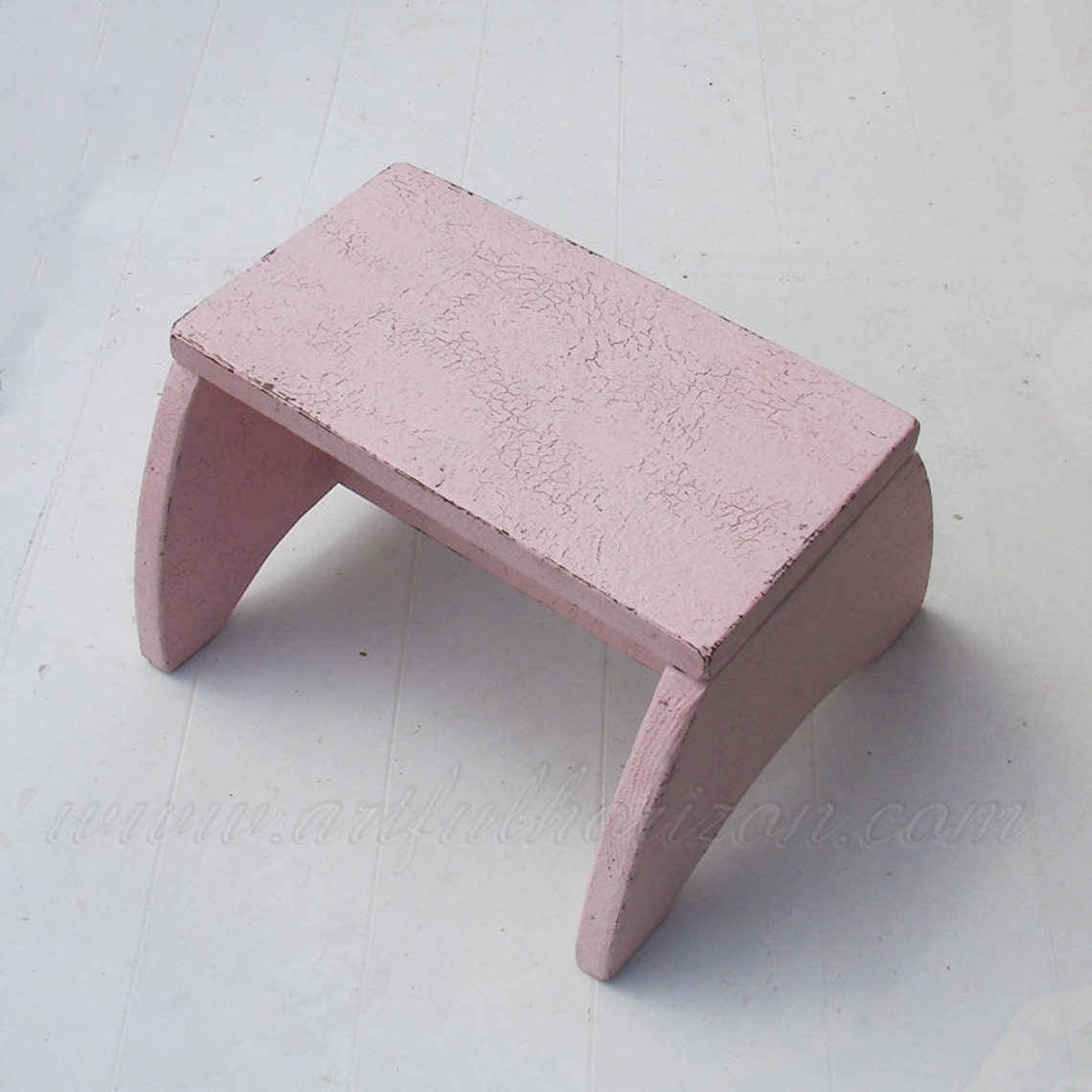 Footstool Primitive Folk Art Step Stool Cottage Chic Decor | Etsy