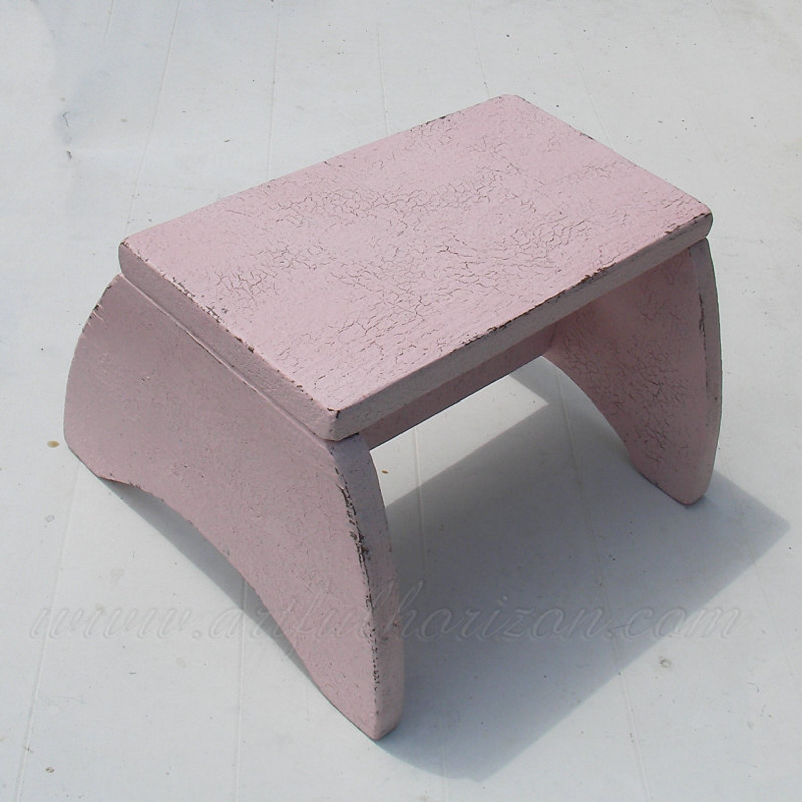 Footstool Primitive Folk Art Step Stool Cottage Chic Decor Custom ...